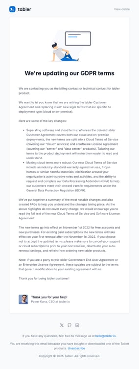 80 responsive, editable HTML email templates - Tabler Emails