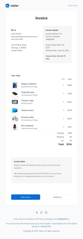 80 responsive, editable HTML email templates - Tabler Emails