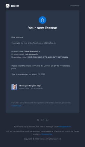 80 responsive, editable HTML email templates - Tabler Emails