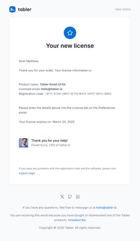 80 responsive, editable HTML email templates - Tabler Emails
